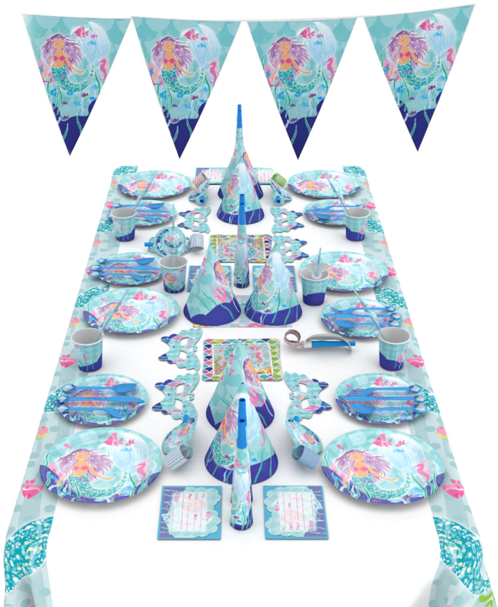 Mermaid Party Theme Table Decor and Kits | Konfetti Parties